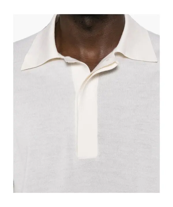 LISA YANG Short-sleeved Knit Polo Shirt