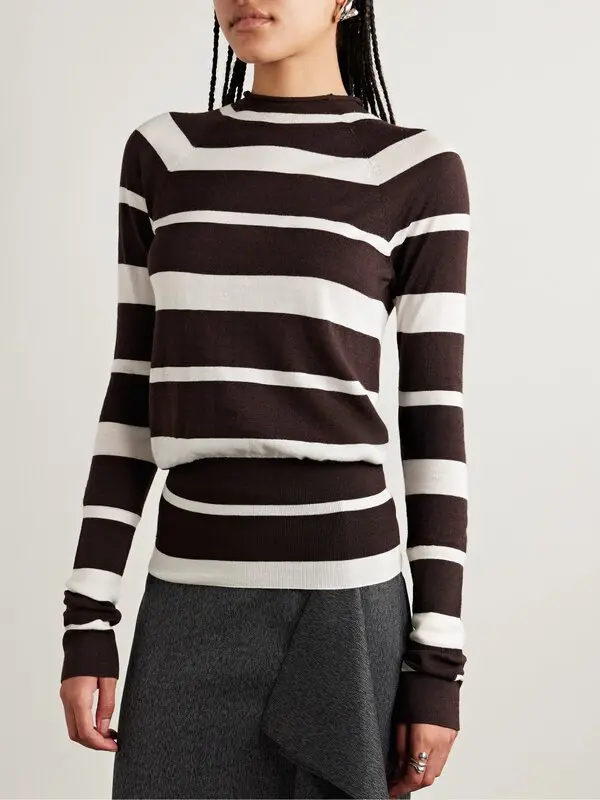 Proenza Schouler Thin Striped Knit Sweater