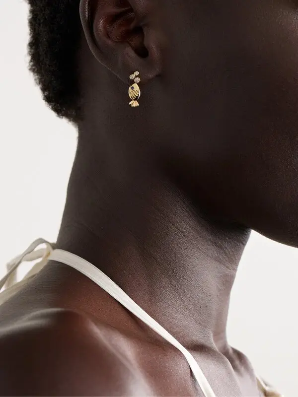 Yvonne Léon Simple Little Fish Earrings