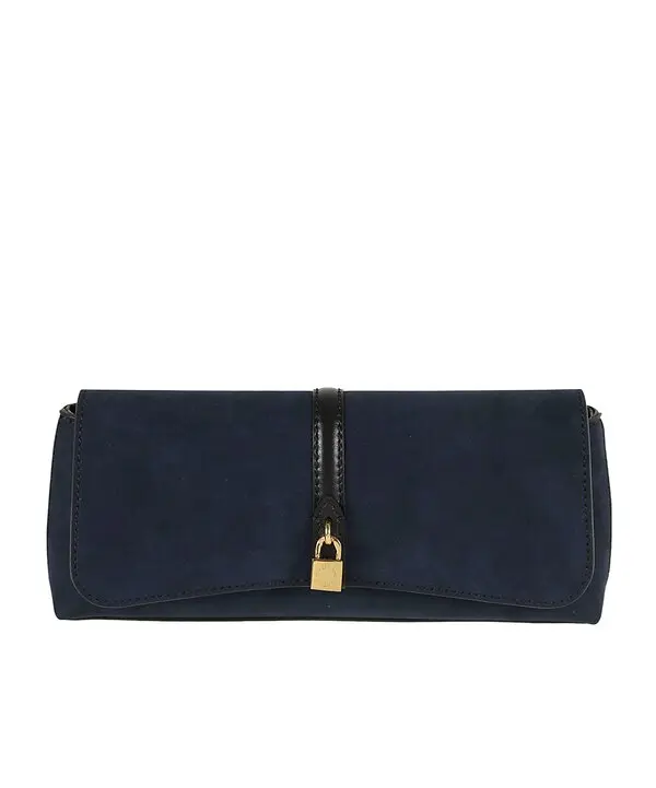 Stella McCartney Ryder Suede-effect Shoulder Bag - Navy