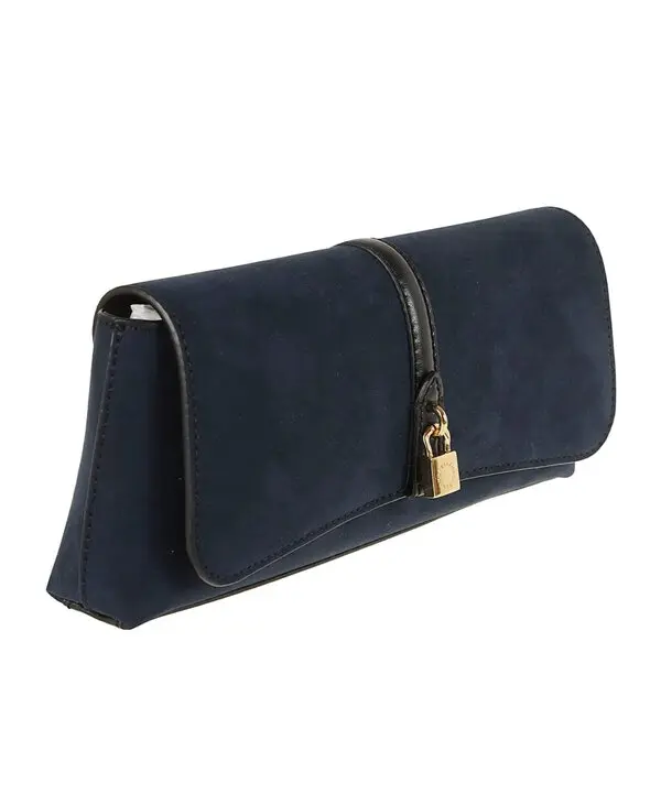 Stella McCartney Ryder Suede-effect Shoulder Bag - Navy