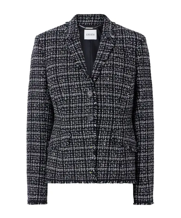 Erdem Tweed Cotton-blend Blazer