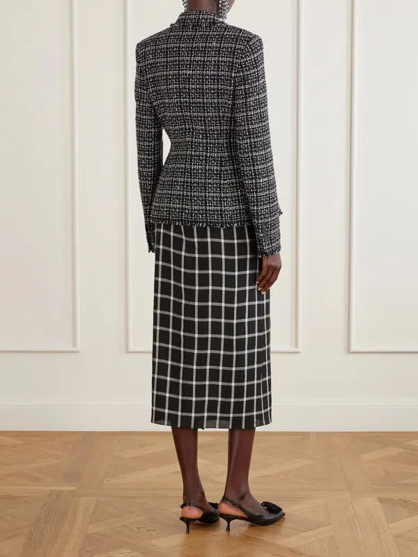 Erdem Tweed Cotton-blend Blazer