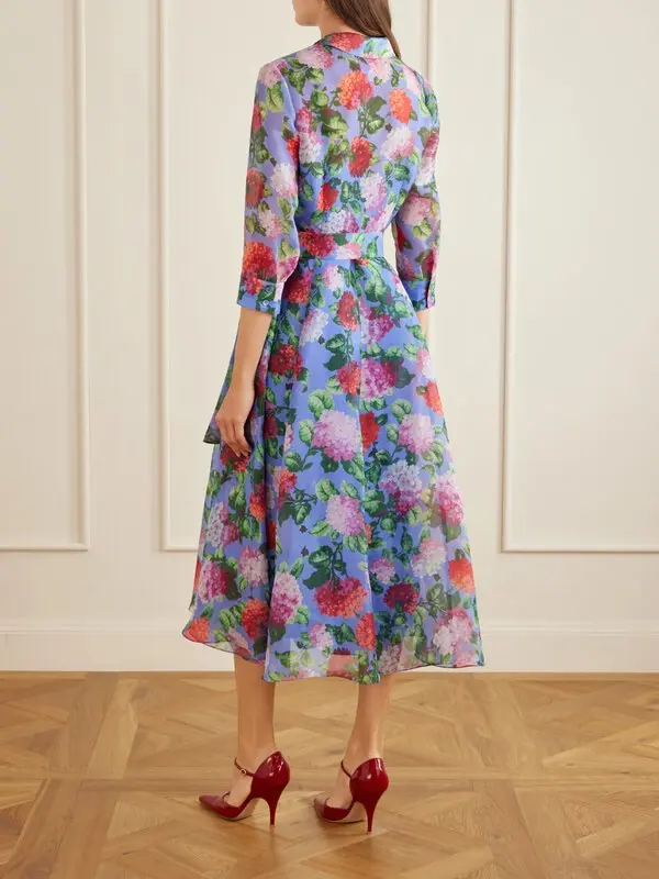 Carolina Herrera Silk-organza Midi Dress