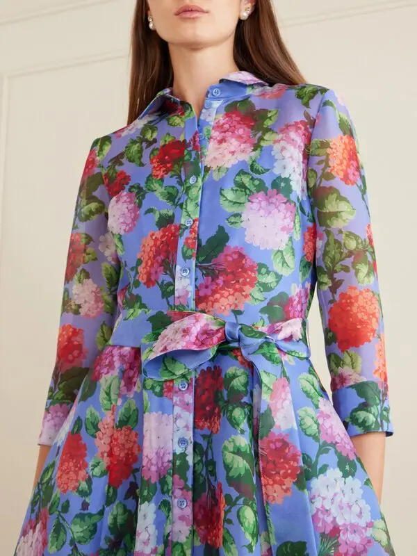 Carolina Herrera Silk-organza Midi Dress