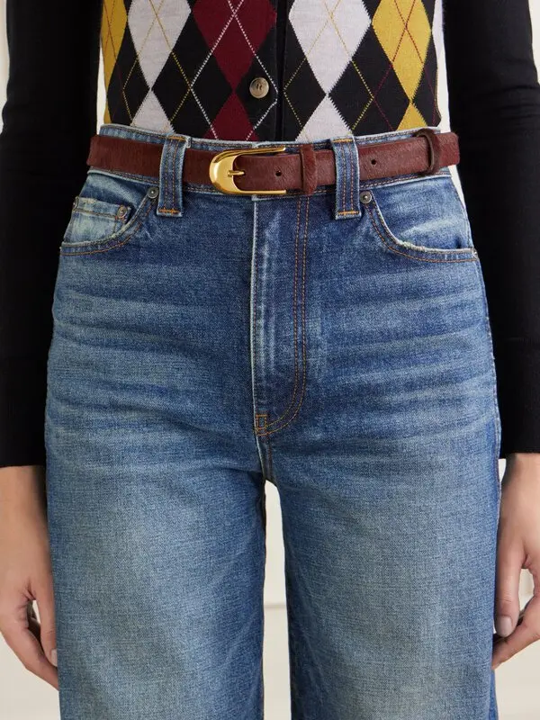 Khaite Dome Leather Belt - No