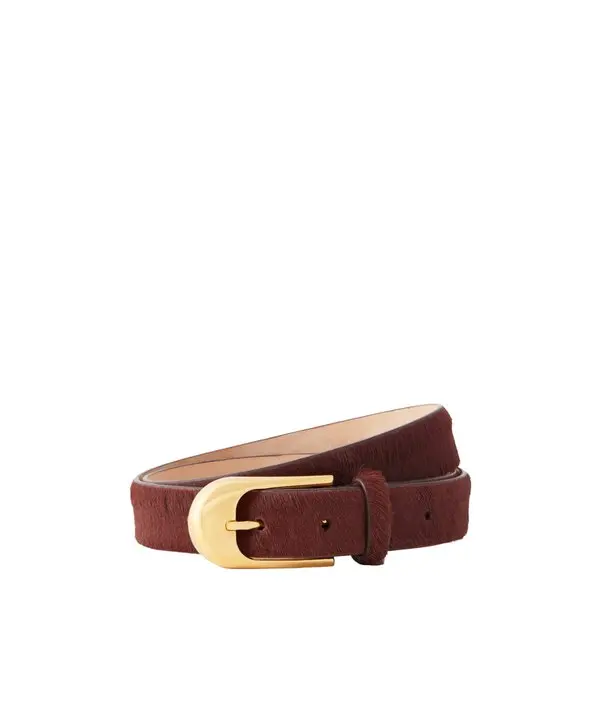 Khaite Dome Leather Belt - Red