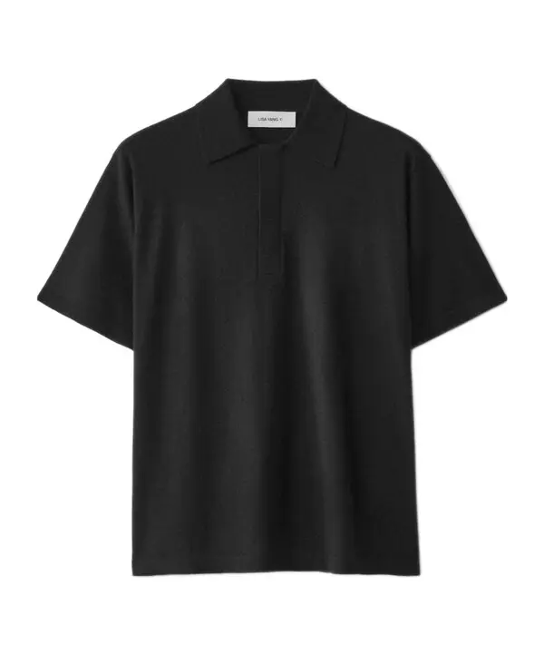LISA YANG Short-sleeved Knit Polo Shirt