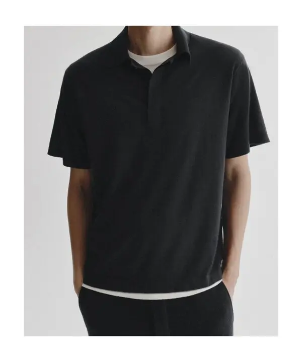 LISA YANG Short-sleeved Knit Polo Shirt