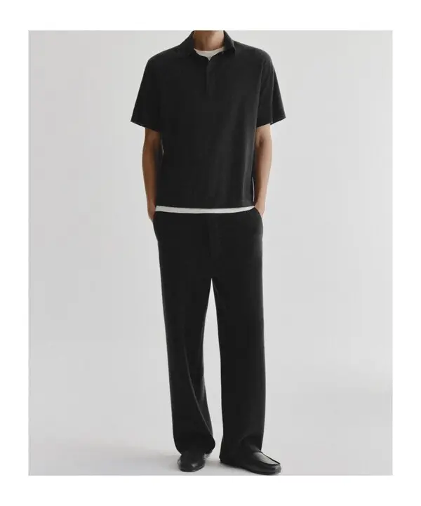 LISA YANG Short-sleeved Knit Polo Shirt