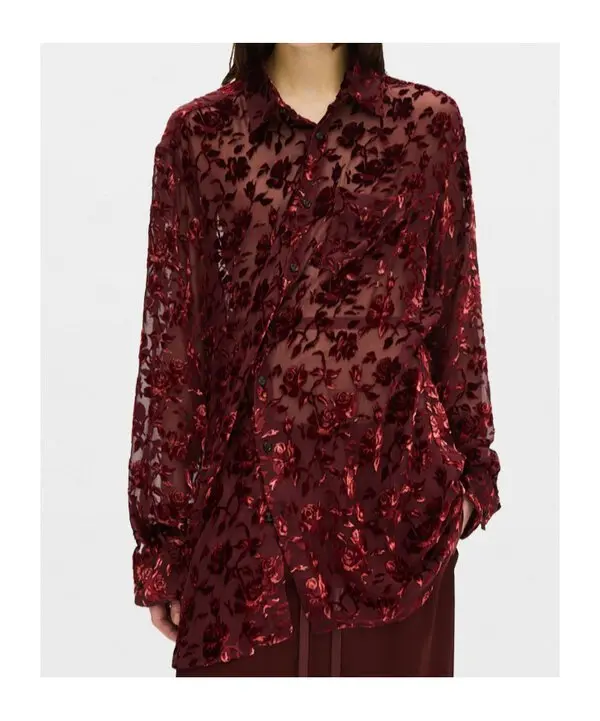 ANN DEMEULEMEESTER Elisabeth Floral-devoré Shirt