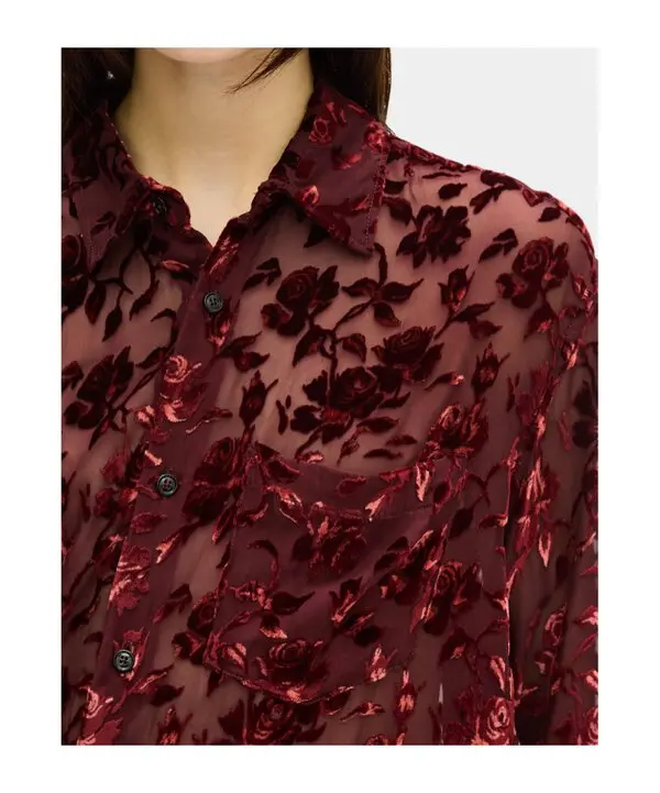 ANN DEMEULEMEESTER Elisabeth Floral-devoré Shirt