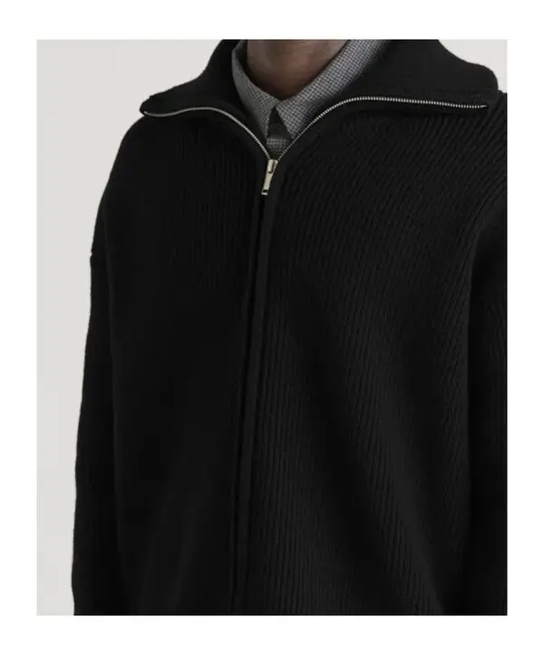 Studio Nicholson Sandos Zip-up Cardigan - Black