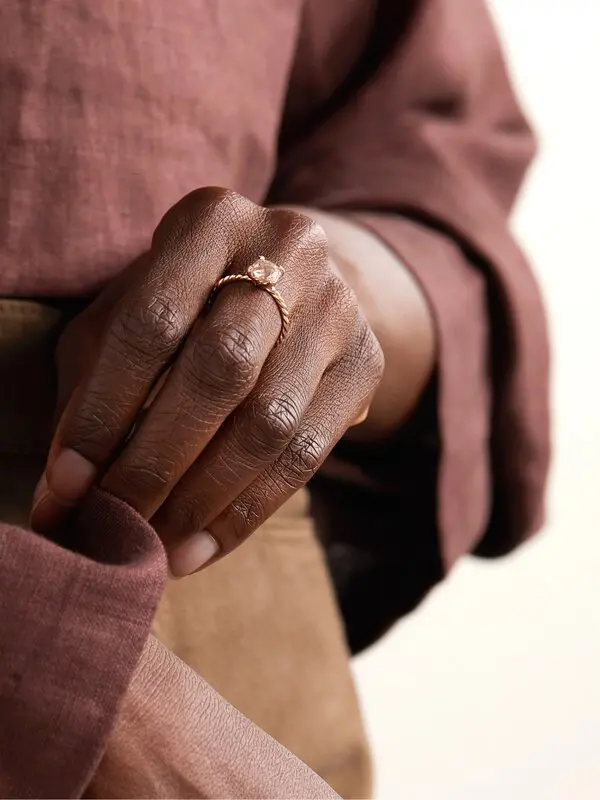 David Yurman Chatelaine 18-karat Rose Gold, Morganite And Diamond Ring