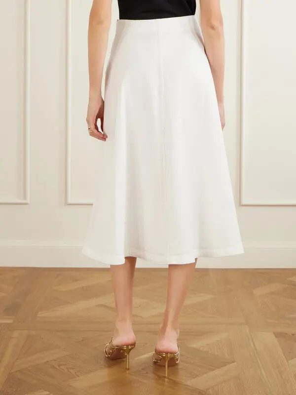 Altuzarra Paneled Cotton-blend Midi Skirt