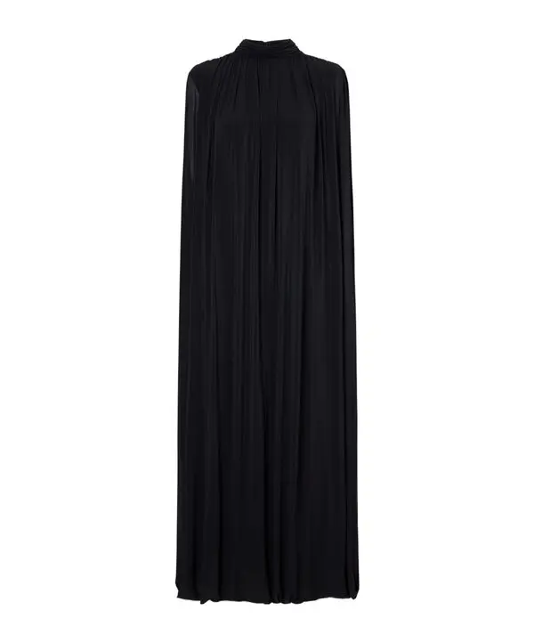 Tove Cape-effect Draped Jersey Maxi Dress