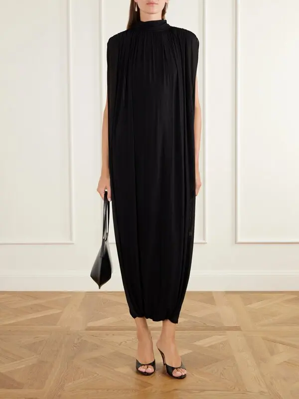 Tove Cape-effect Draped Jersey Maxi Dress