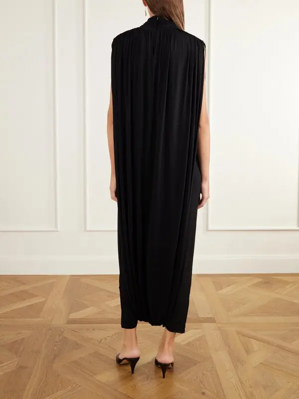 Tove Cape-effect Draped Jersey Maxi Dress