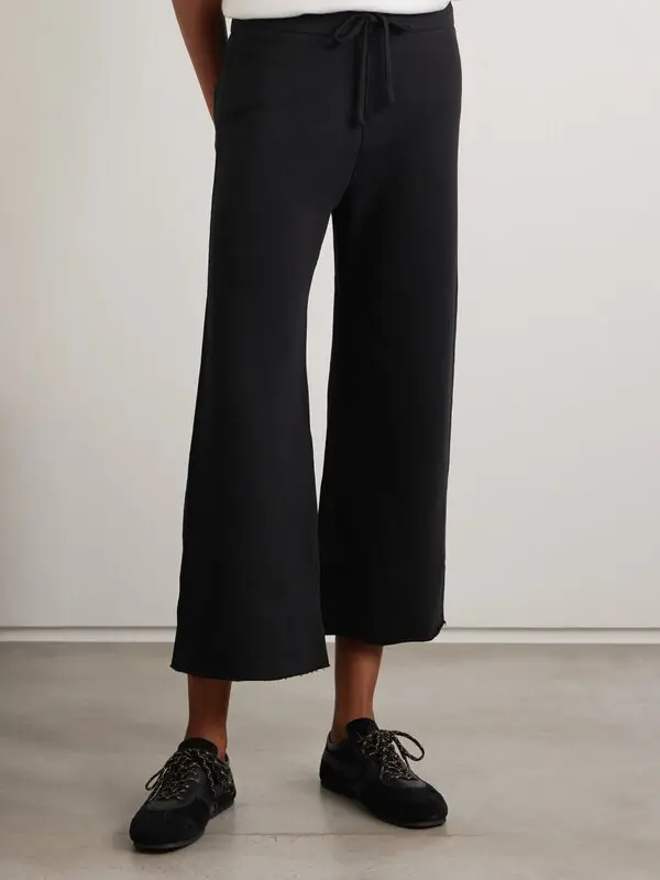 NILI LOTAN Drawstring Cropped Track Pants