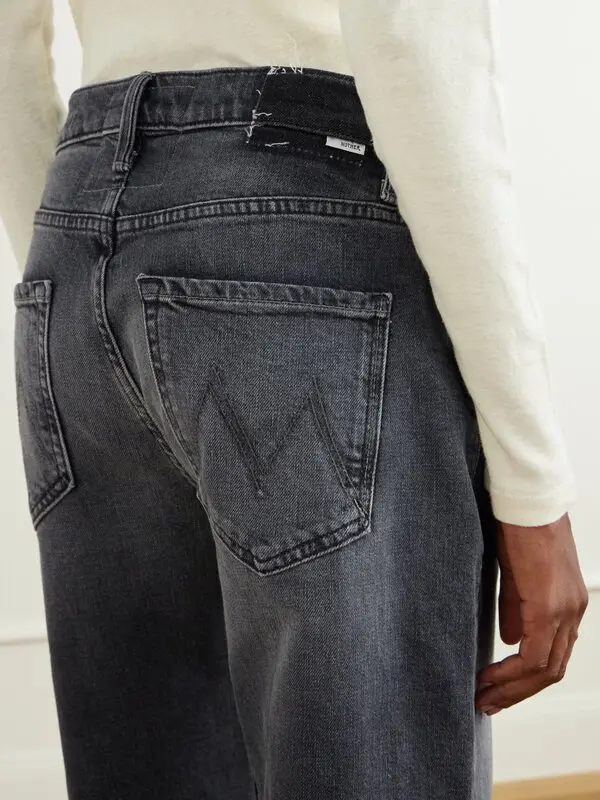 MOTHER Cropped Mid-rise Straight-leg Jeans