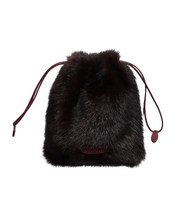 Miu Miu Shearling Pouch - Rust