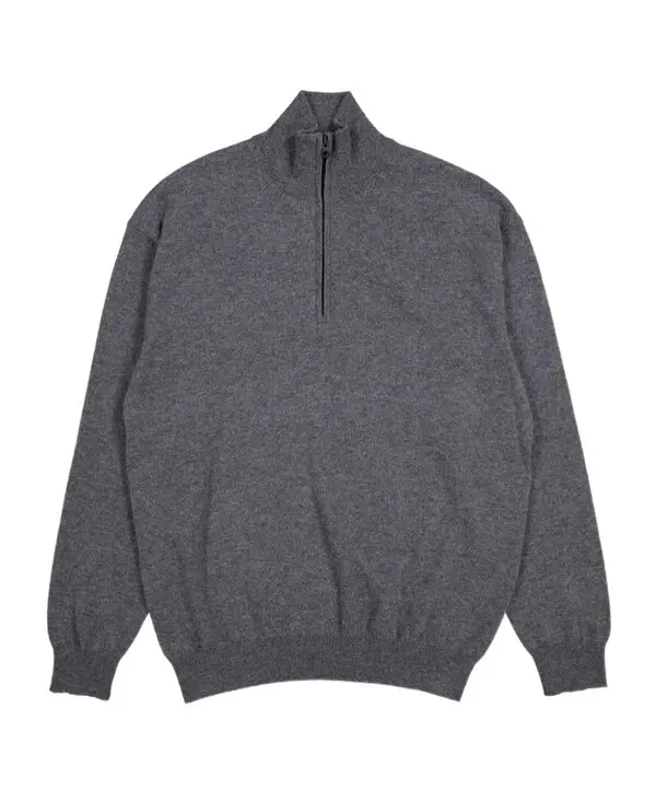 LISA YANG Quarter-zip Knitted Sweater - Grey