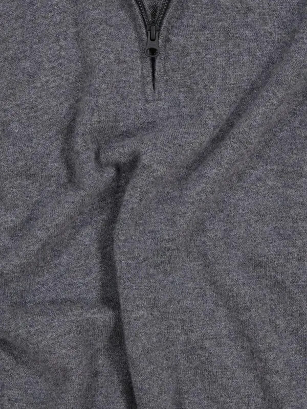 LISA YANG Quarter-zip Knitted Sweater - Grey