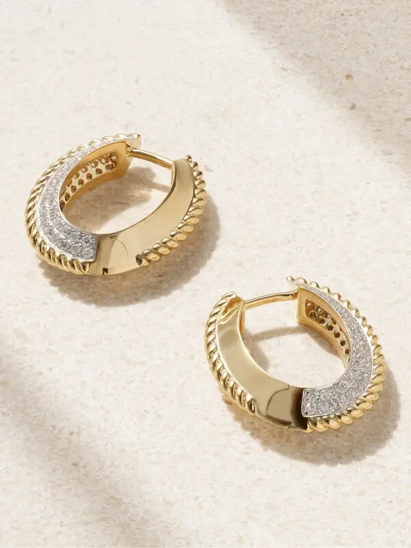 Yvonne Léon 18k Gold Woven Earrings