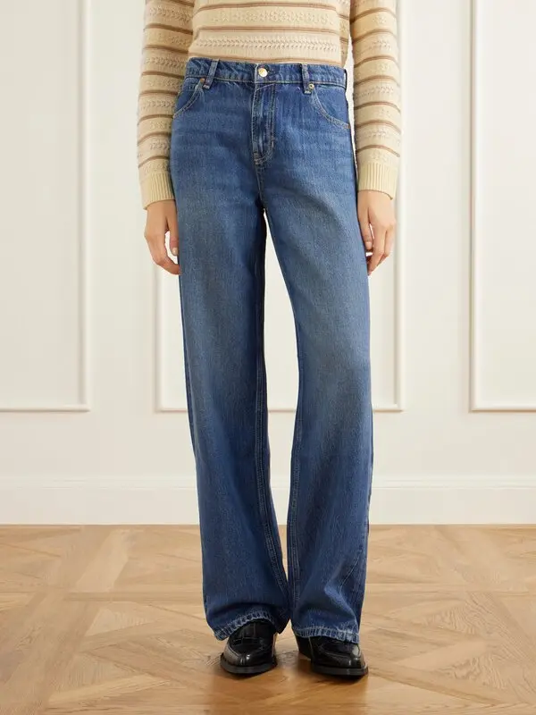 Guest In Residence Mid-rise Wide-leg Jeans