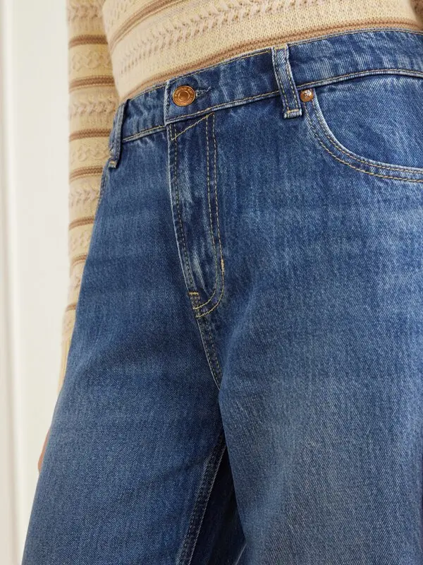 Guest In Residence Mid-rise Wide-leg Jeans