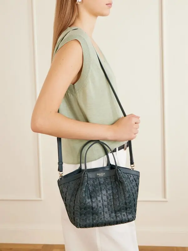 SERAPIAN Secret Mosaico Leather Tote