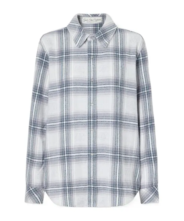 GOD'S TRUE CASHMERE Cloud Light Tartan Cashmere Shirt