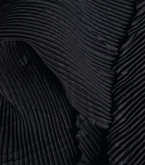 Issey Miyake Zigzag Pleats High-neck Top