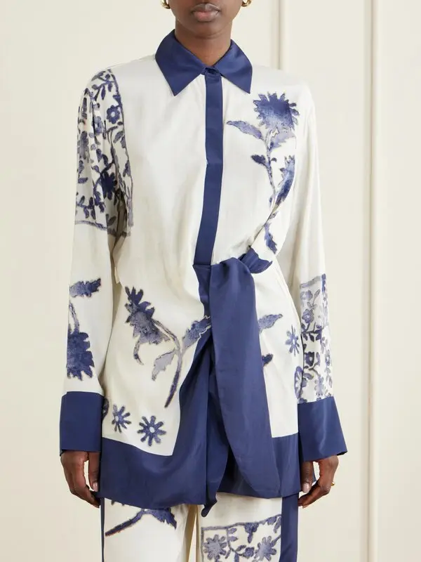 SIR. Phillipa Printed Georgette Shirt