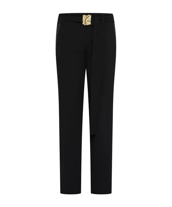 Marella Casual Trousers With Metal Buckle Details