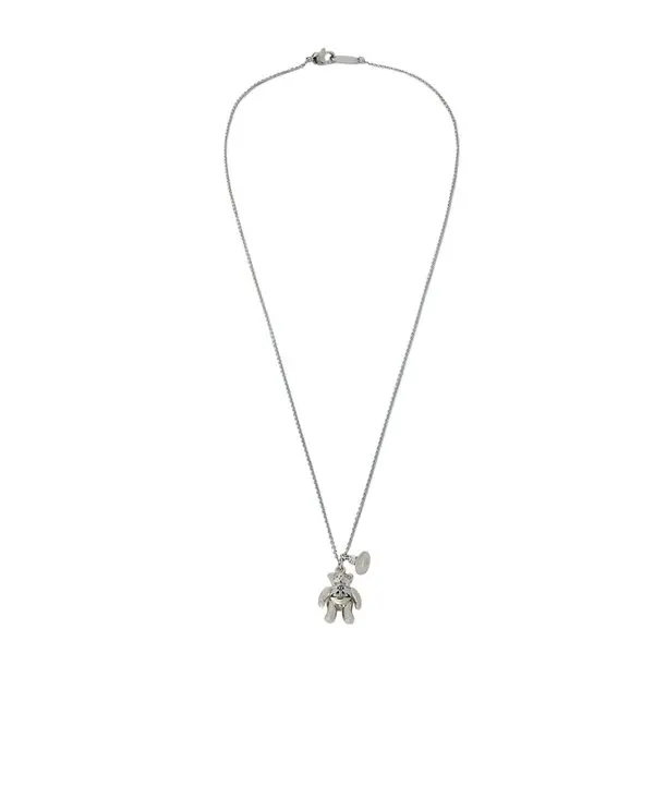VIVIENNE WESTWOOD Ruby Bear Pendant Necklace - Gray