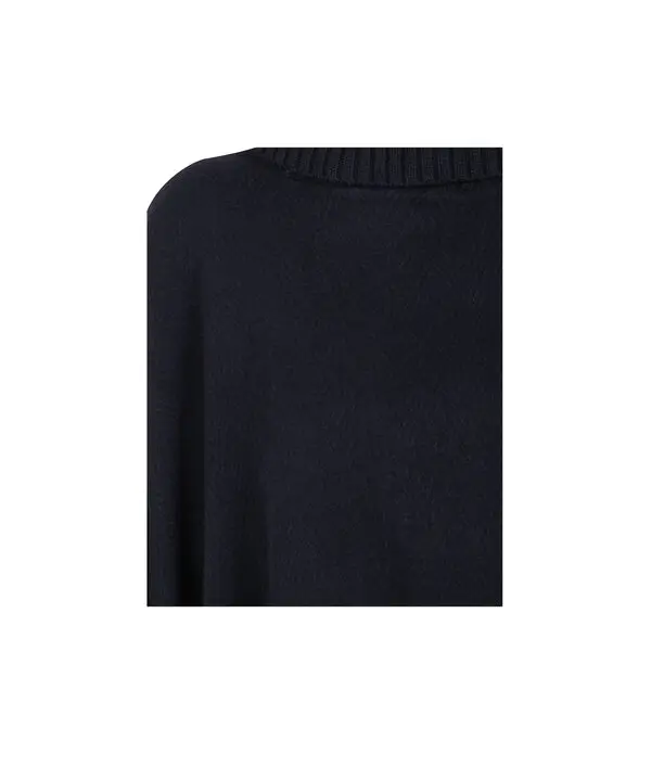 Ralph Lauren Fringed Turtleneck Cape