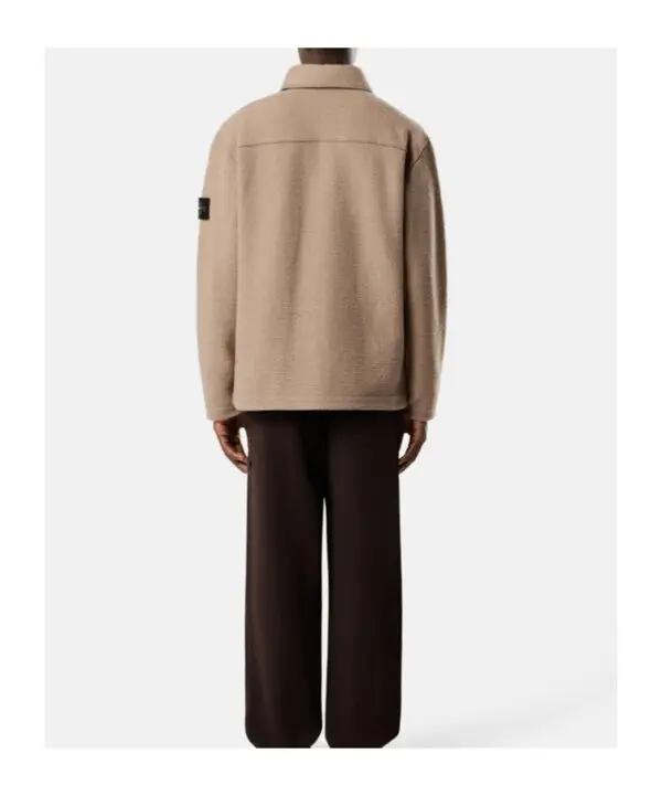 Stone Island Comfort-fit Snap-front Overshirt With Chest Pocket