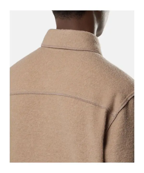 Stone Island Comfort-fit Snap-front Overshirt With Chest Pocket
