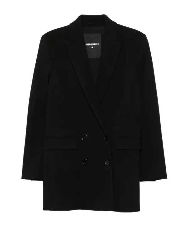 Patrizia Pepe Double-breasted Blazer With Peak Lapels