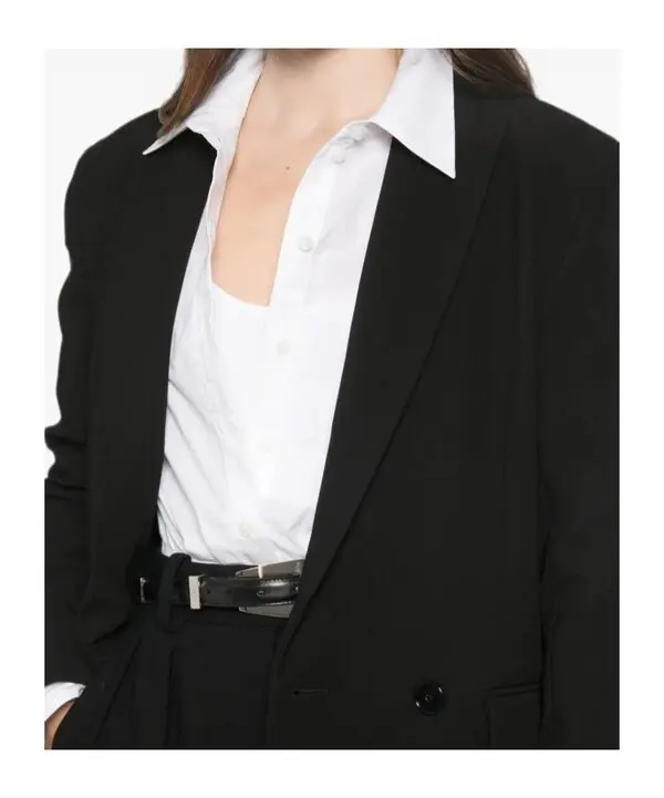 Patrizia Pepe Double-breasted Blazer With Peak Lapels
