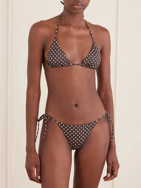 Matteau The String Polka-dot Triangle Bikini Top