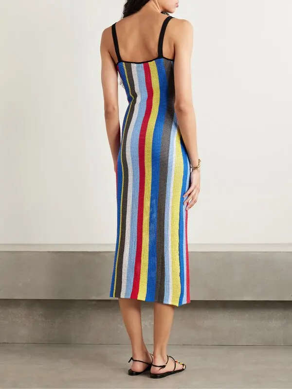 Staud Fresh Bright-colored Knit Dress