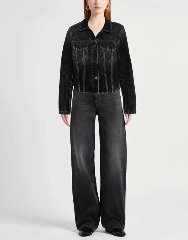 Balenciaga Velvet Denim Jacket - Black