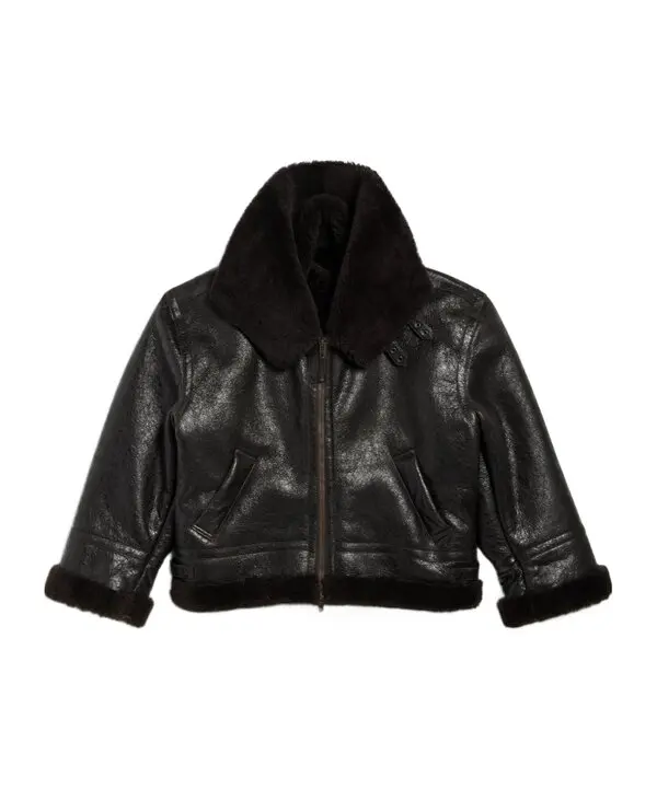 Balenciaga Oversized Shearling-collar Jacket