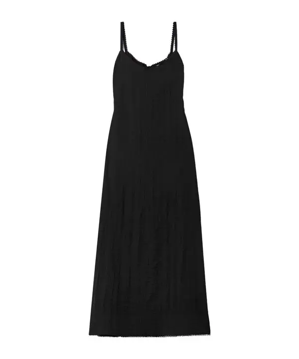 Proenza Schouler Evelyn Tie-back Crinkled-voile Maxi Dress - Black