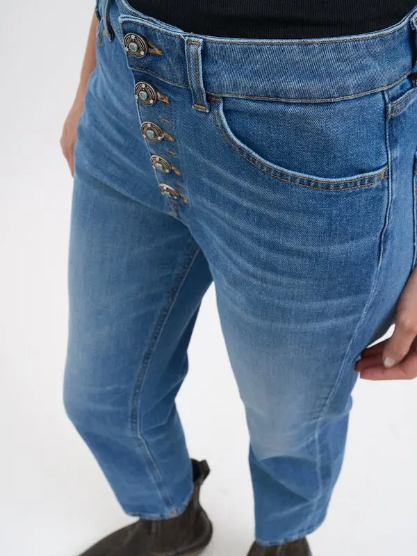 DONDUP Single-breasted Denim Trousers