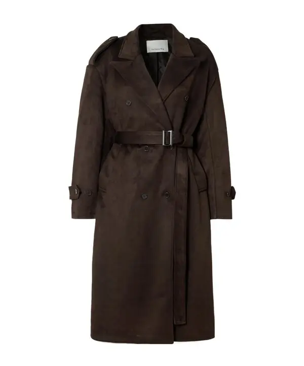 THE FRANKIE SHOP Belted Double-breasted Coat - Black