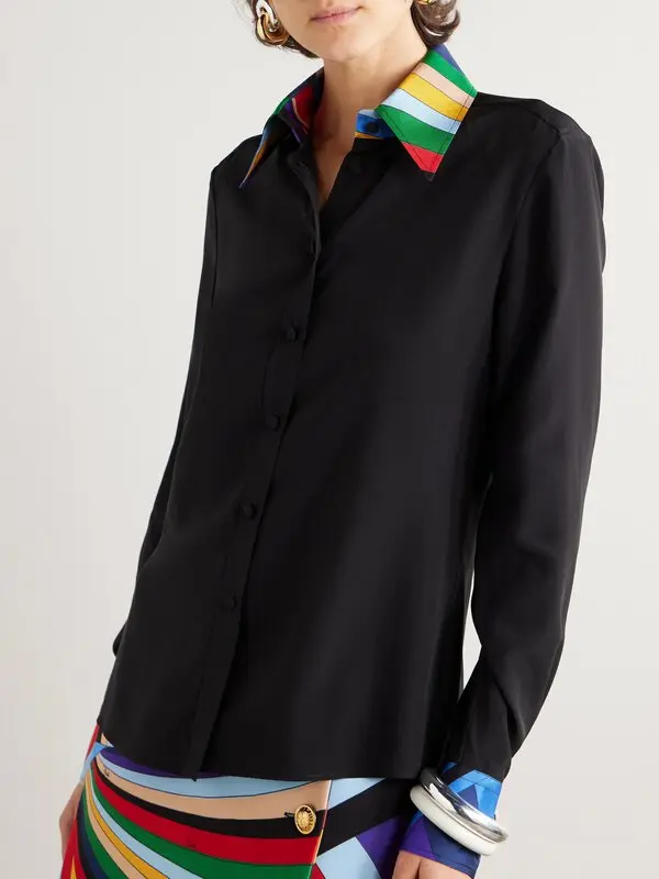 Emilio Pucci Printed Silk-crepe Shirt