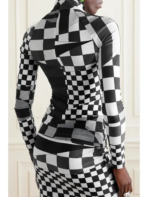 Emilio Pucci Printed Turtleneck Top